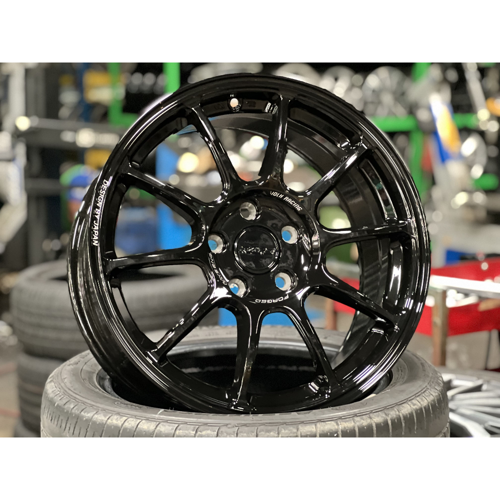 NEW 17X8J AOW ZE40 Rim (set of 4) Black 5X114.3 for Civic Camry Lancer ...