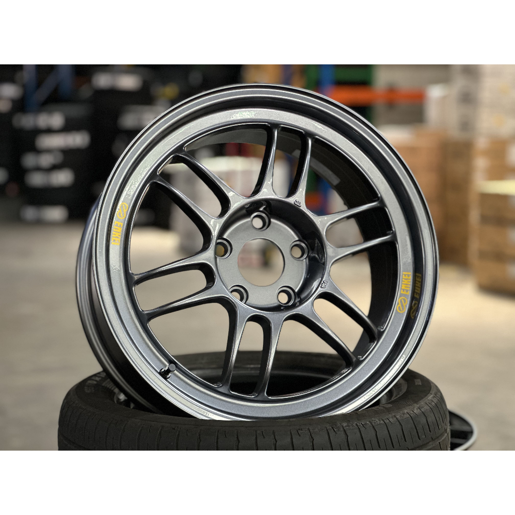 NEW 17X8J Enkei RPF1 Japan Rim (set of 4) Gun Metallic 5X114.3 for ...