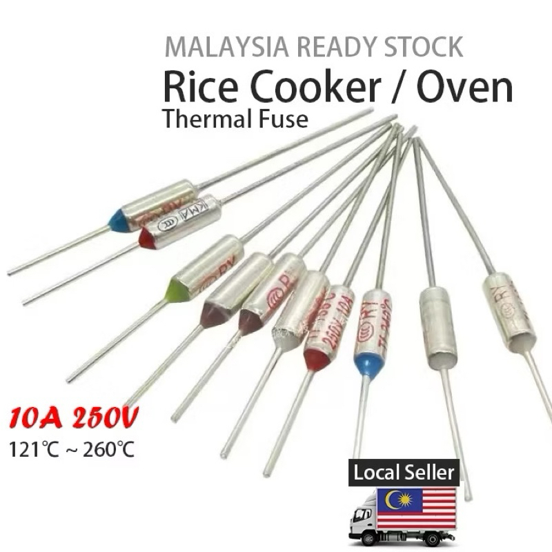 RICE COOKER / OVEN Thermal Fuse 10A / 15A 250V Temperature Celsius ...