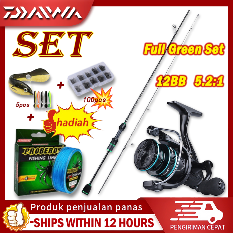 Shimano Reel Fishing Rod Set Combo Barang Mancing Set Joran Pancing Satu Jigging Ultralight ...