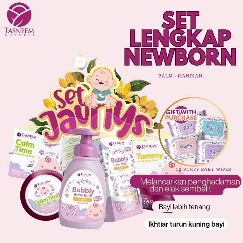 Tasneem Baby Newborn Set Balm Kuning Jaundice Mandian Jaunys Premium ...