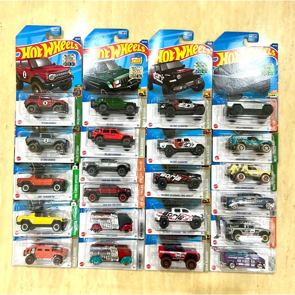 Hot Wheels 4x4 Car Factory Sealed 2022 ( Tesla Cybertruck, Range Rover ...