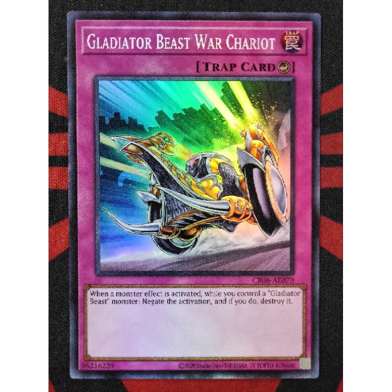 YUGIOH KONAMI CR06-AE070 Gladiator Beast War Chariot (Super Rare) | Shopee Malaysia