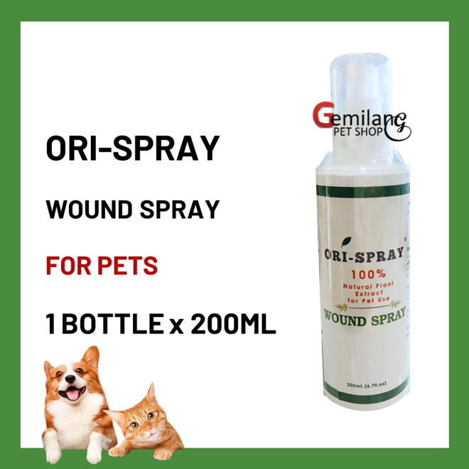 ORI-SPRAY 100% Natural Plant Extract Wound Spray For Pets 200 ML ...