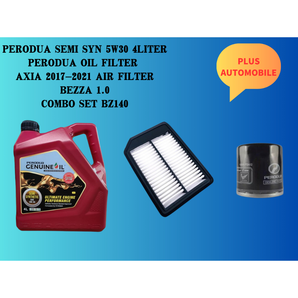 PERODUA SEMI SUNTHETIC ENGINE OIL SAW 5/30 4L + OIL FILTER +AIR FILTER ...