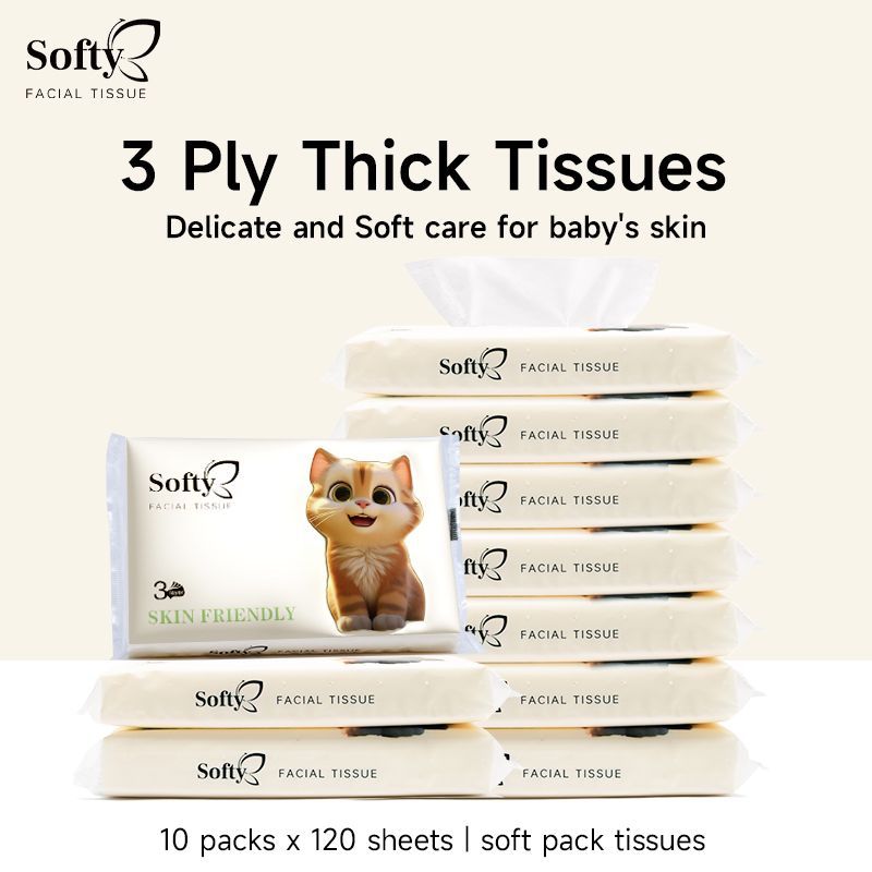 【10packs Tisu Softy】Softy Tough Tissues Paper Comfort Thick Tebal 3 ...