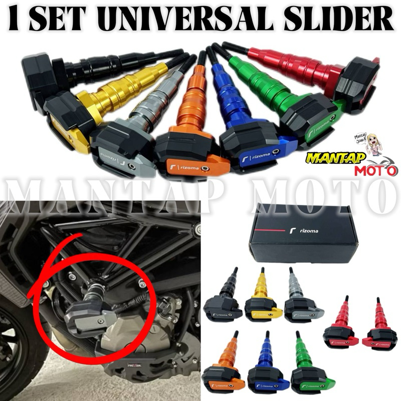 1SET-2PCS UNIVERSAL M10 BODY FRAME SLIDER CNC NYLON MOTORCYCLE ...