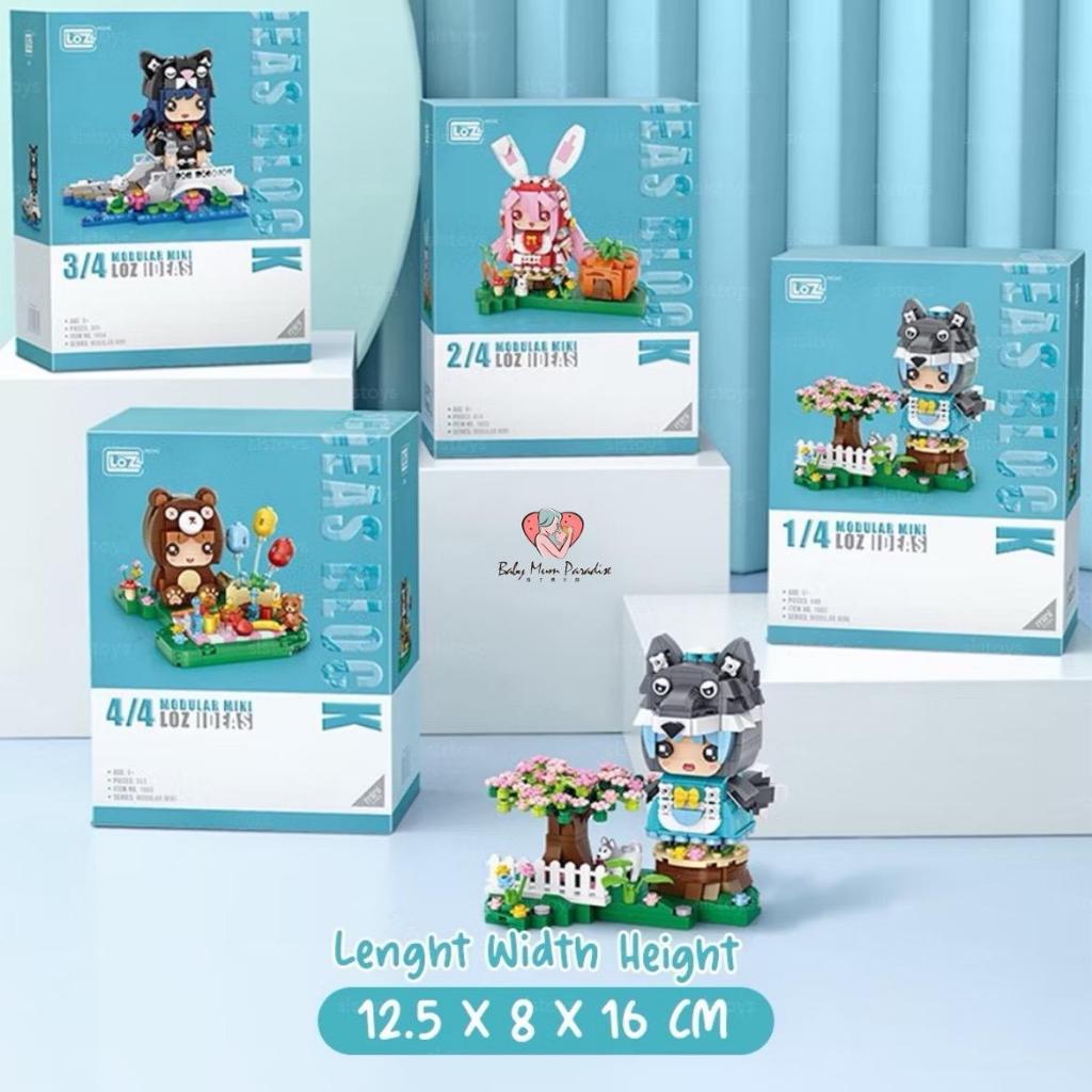 LOZ IDEAS Mini Block 1662 / 1663 / 1664 / 1665 Animal Kingdom Cartoon ...