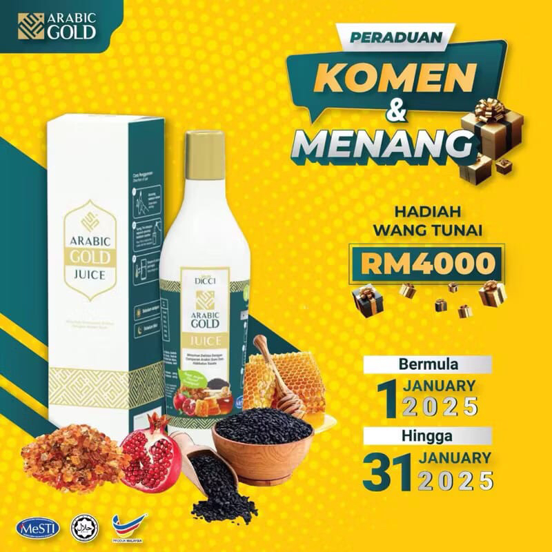 JUS ARABIC GOLD ORIGINAL HQ, JUS ARABIC GOLD, JUS KESIHATAN | Shopee ...