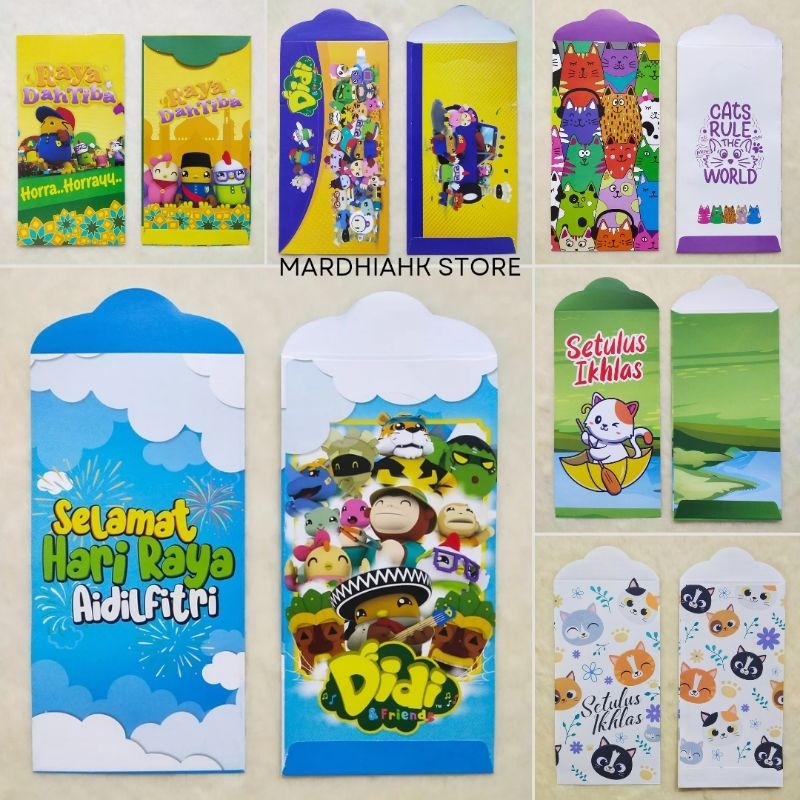 [10 Pcs] Part 13 Sampul Raya 2025 Didi and Friends Cats Kucing Cute ...