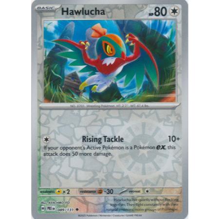 Pokemon Card TCG Prismatic Evolution 089/131 Hawlucha (Reverse Holo ...