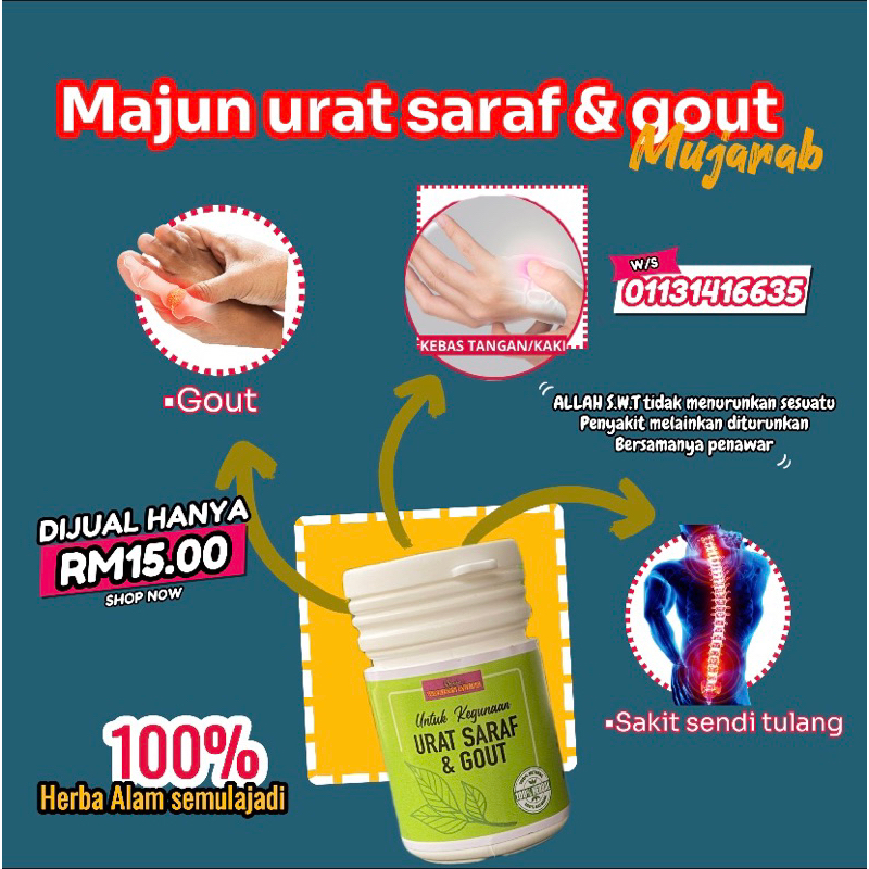 (HERBA) SAKIT URAT SARAF, GOUT, SENDI TULANG , SLIPDICS , SAKIT ...