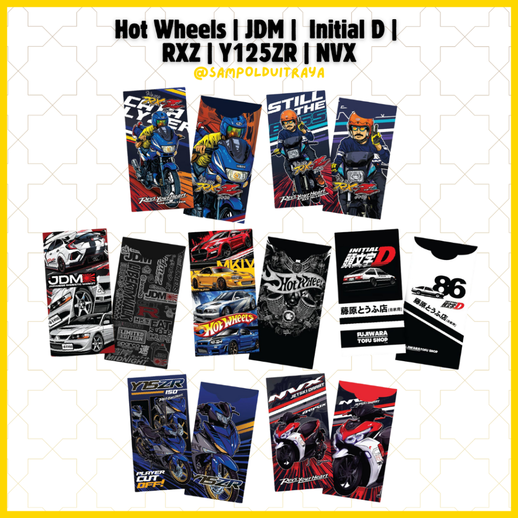 Hot Wheels JDM Initial D RXZ Y125ZR NVX | Sampul Raya Sampul Duit Raya ...