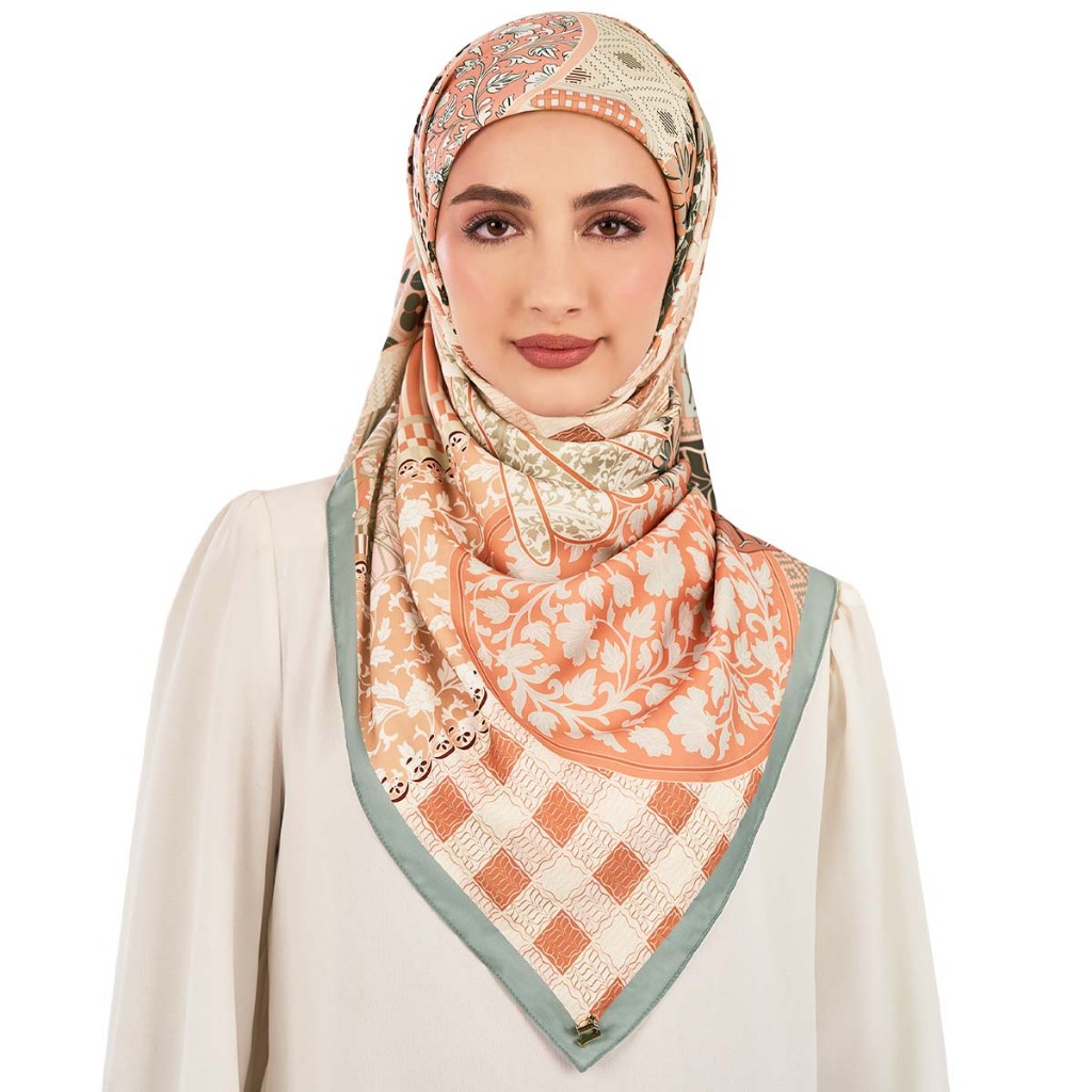 naelofar Jamuan Matte Satin Square | Shopee Malaysia