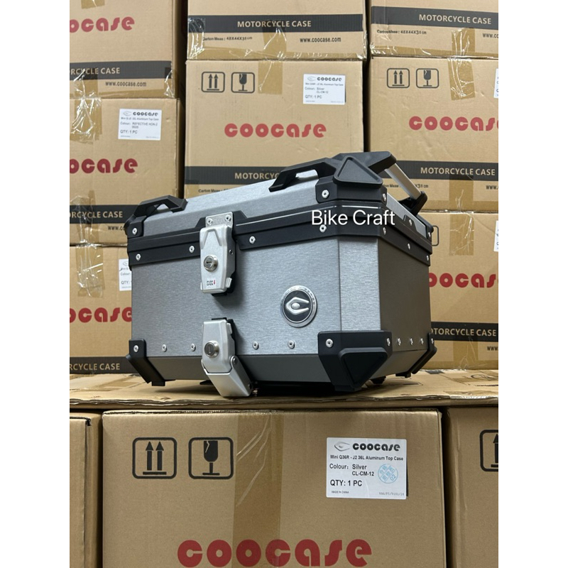 Coocase Aluminium Brushed Light Grey Top Box | Shopee Malaysia