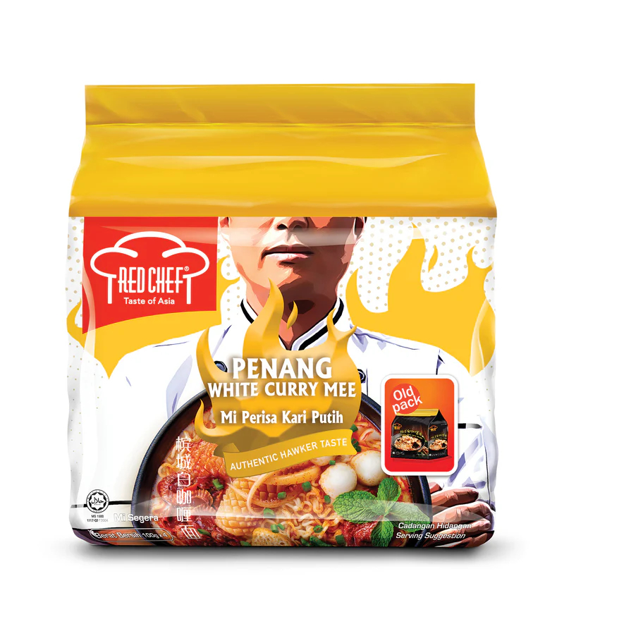 Red Chef Pandan White Curry Noodles 4 x 100g Halal Certified | Shopee ...