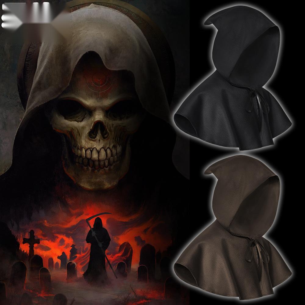 Medieval hooded cloak grim Reaper shawl assassin cosplay party | Shopee ...