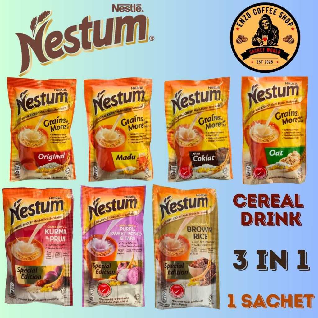 NESTUM CEREAL DRINK 3 IN 1 (LOOSE PACK/SACHET) - ORIGINAL, MADU, COKLAT ...