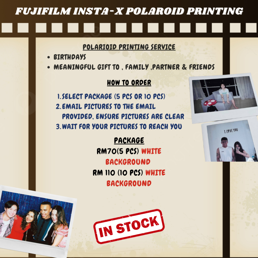 InstaX Film Polaroid Printing Service | Shopee Malaysia