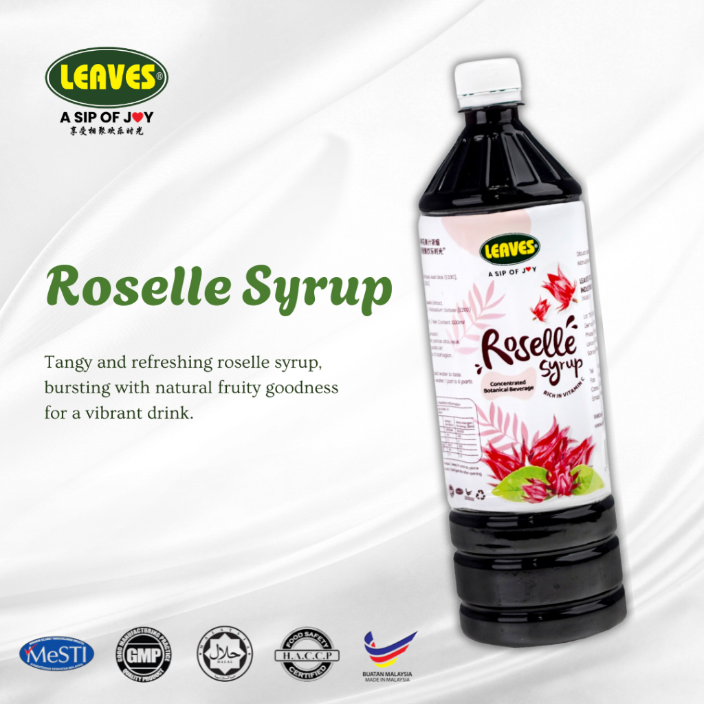 Leaves Roselle Syrup - Sirap Rozel 洛神花果汁 （1L / 1000ML） | Shopee Malaysia