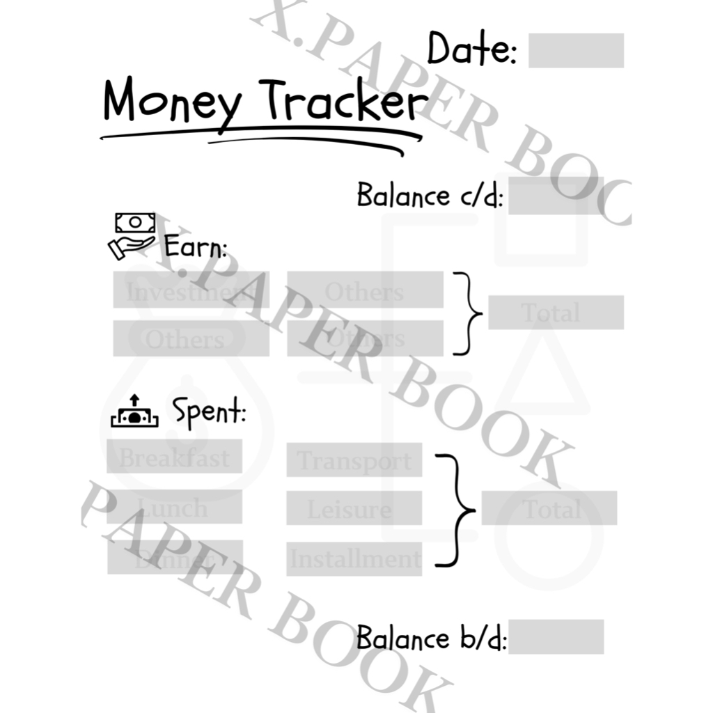 *DIGITAL* DAILY Money Tracker (w:fillable pdf) | Shopee Malaysia