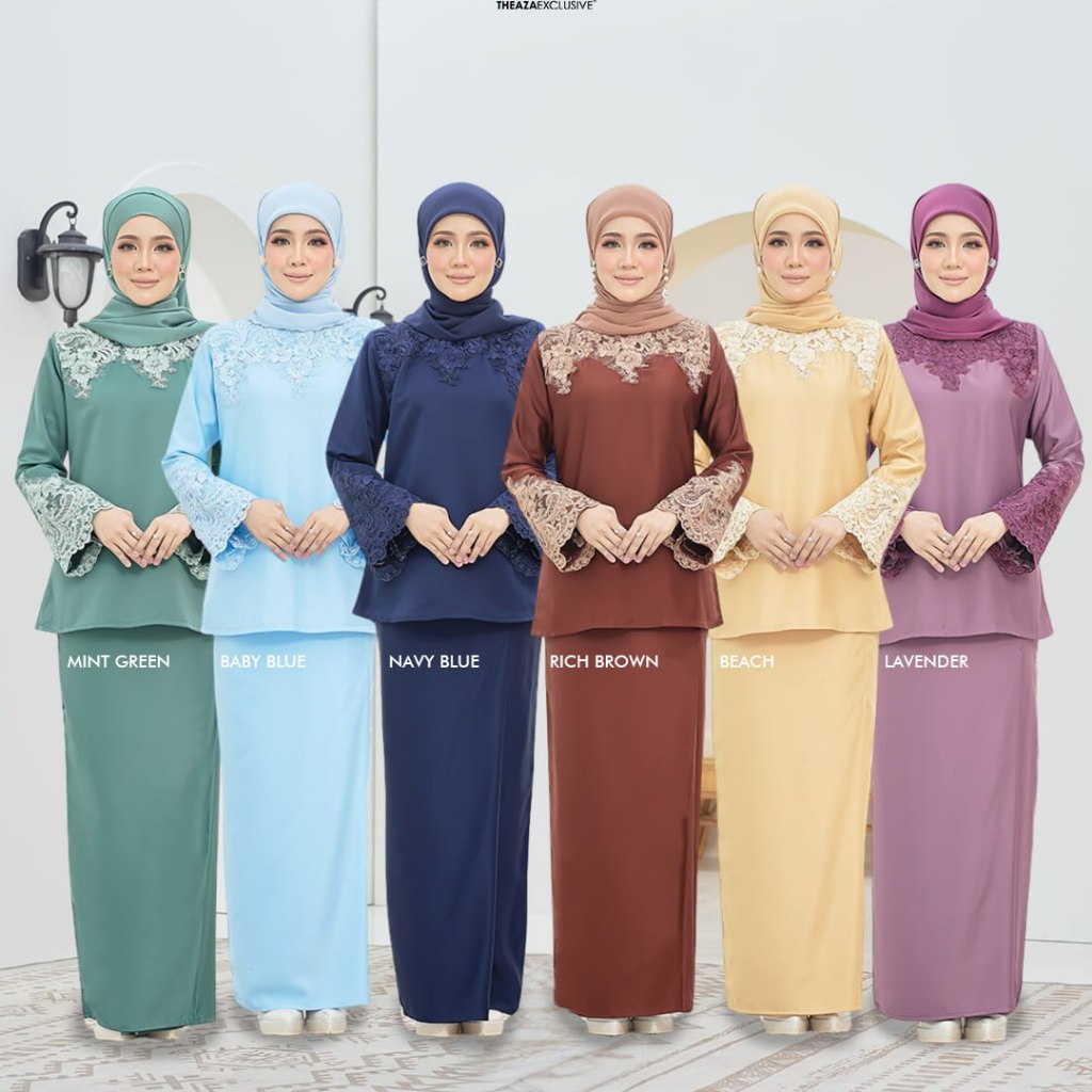 Kurung Ratna Lace Mewah Exclusive Material Pearl Skin | Shopee Malaysia