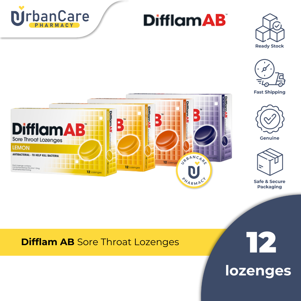 Difflam AB Sore Throat Lozenges 12's | Shopee Malaysia