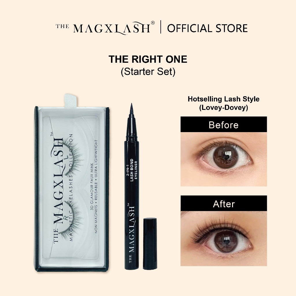 The Magxlash The Right ONE - 1 unit INVISIBLE Magnetic Eyelashes and 1 ...