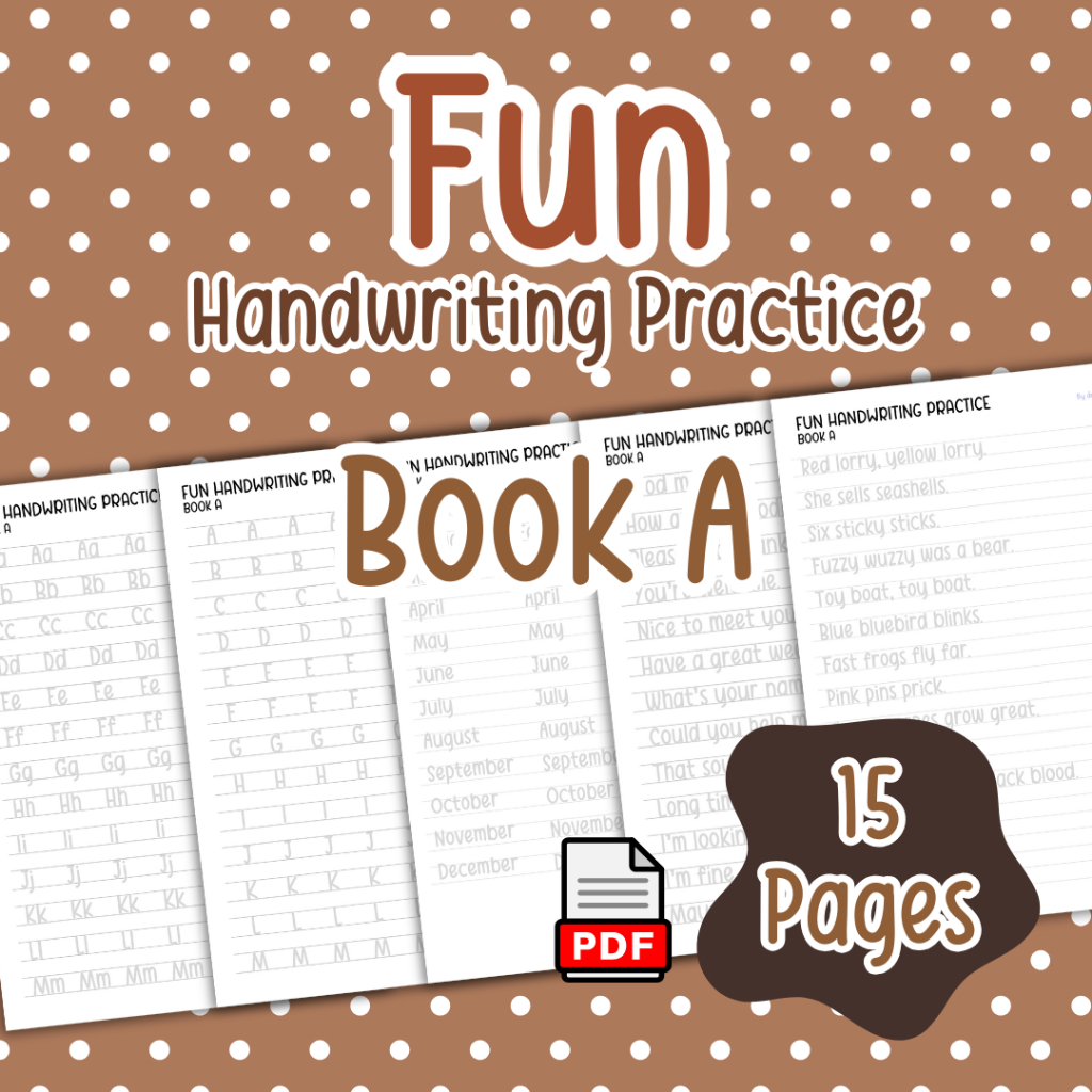 [PDF] fun handwriting practice latihan tulisan tangan printable Book A ...