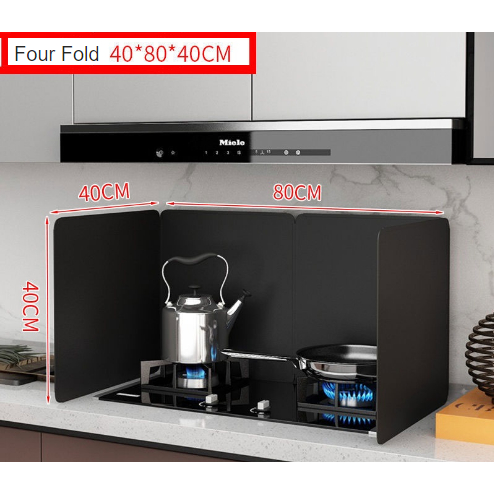 Kitchen Oil Baffle Plate 4 Fold Double Stove Thickened High Temperature ...