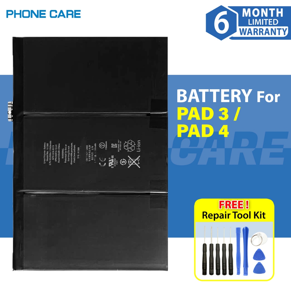 Battery A1389 Compatible For Pad 3 / Pad 4 (11560 mAh) | Shopee Malaysia