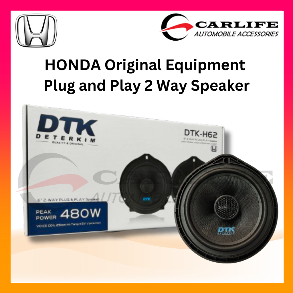 DTK 6" Plug & Play 2 Way Coaxial Speaker for Honda Car Model | Shopee ...
