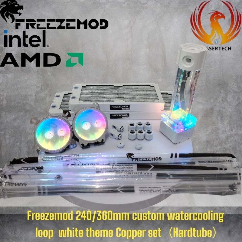 Freezemod White theme Copper 240/360 DDC(Hard Tube)custom watercooling ...