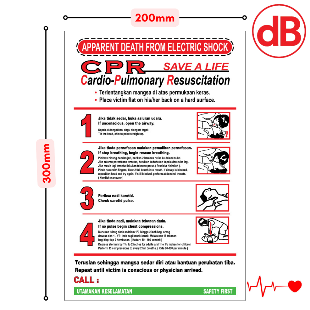 CPR Emergency Signage and Sticker / How To Use Fire Extinguisher ...