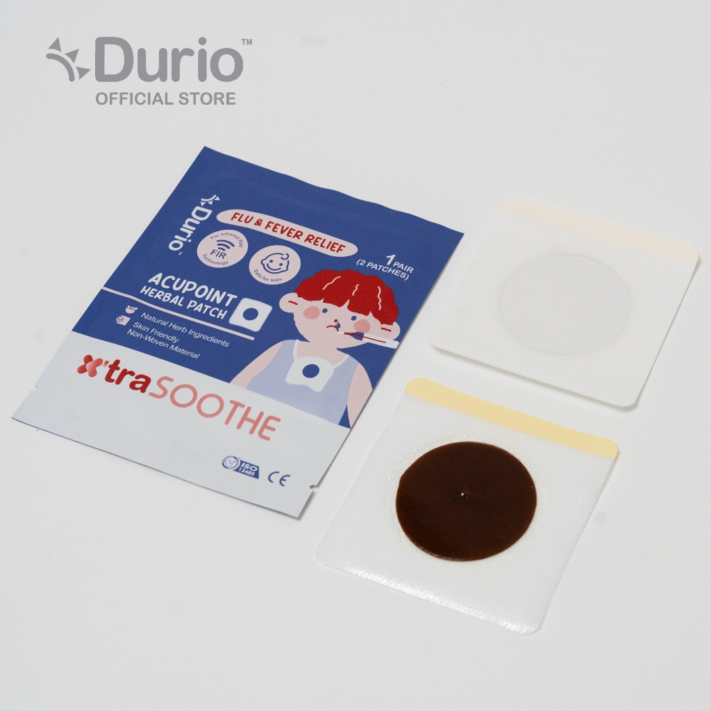 Durio 605F x'traSoothe Flu & Fever Relief Acupoint Herbal Patch (3 ...