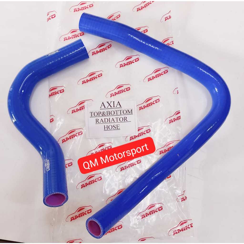 [AMIKO SILICONE] PERODUA AXIA 2014-2020 TOP & BOTTOM RADIATOR HOSE WITH ...