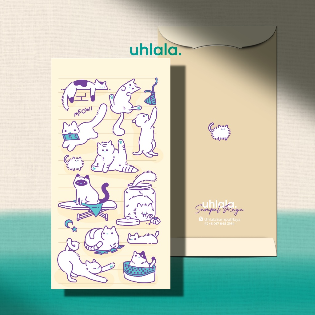 Uhlala Meow Raya 5pcs Money Packet / Sampul Duit Raya | Shopee Malaysia