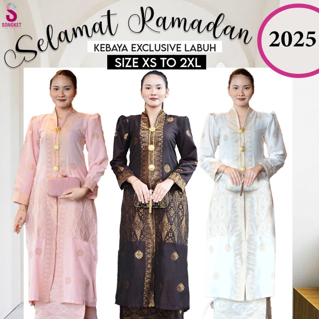 SIZE S-2XL | Kebaya Exclusive Labuh | Kebaya songket | Songket Tenun ...