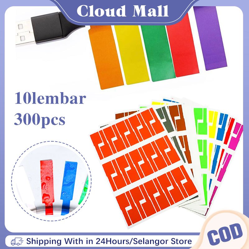 300Pcs Cable Tags Paper Data Line Identification Fiber Wire Tags Wire ...