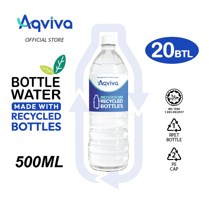 Aqviva 500ML x 20 Air Botol, Bottle Water, Air Minuman Botol, Drinking Water, Air Bersih ...