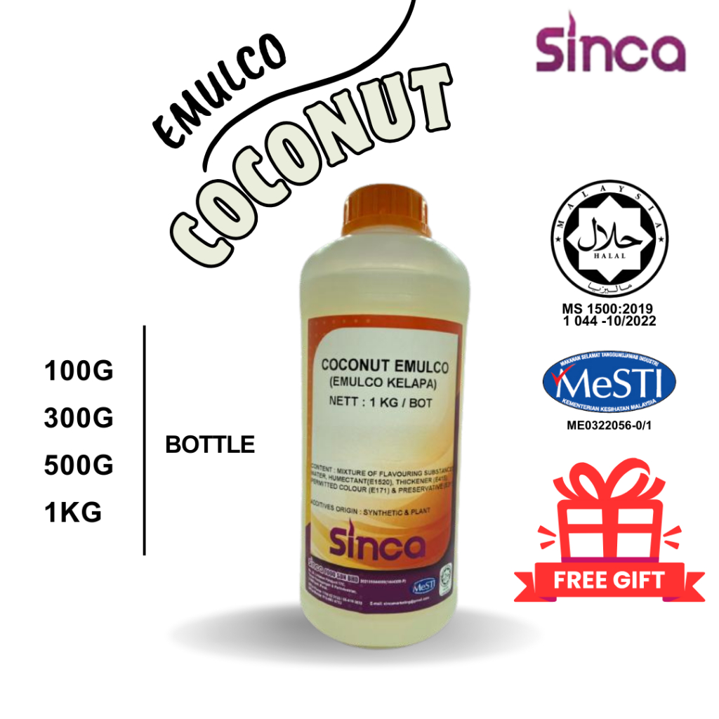 Coconut Emulco 100g / 300g / 500g / 1kg | Food Grade | Halal | Shopee ...