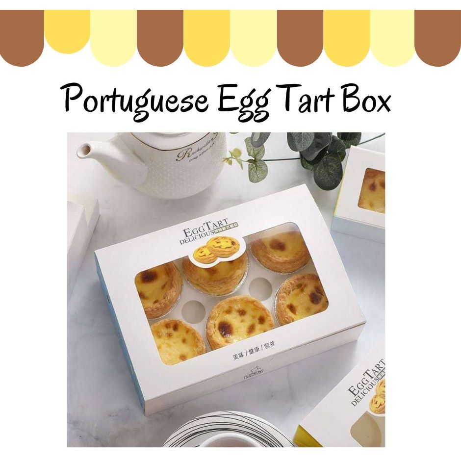 Portuguese Egg Tart Box 6 Holes / 六粒装葡式蛋挞盒子 - 1pc | Shopee Malaysia