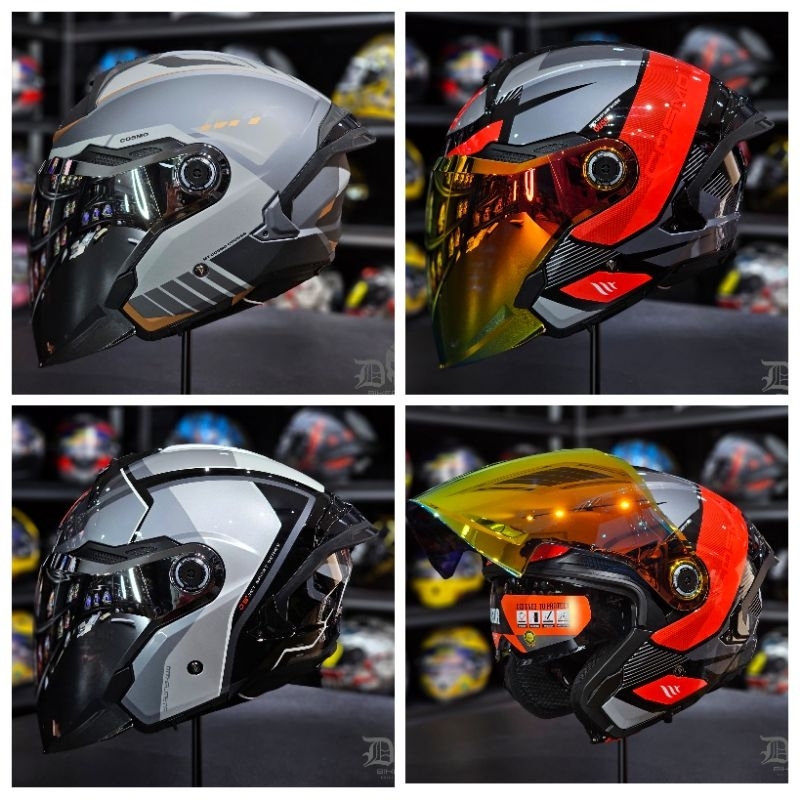 Original MT Cosmo Sv Open Face Helmet | Shopee Malaysia