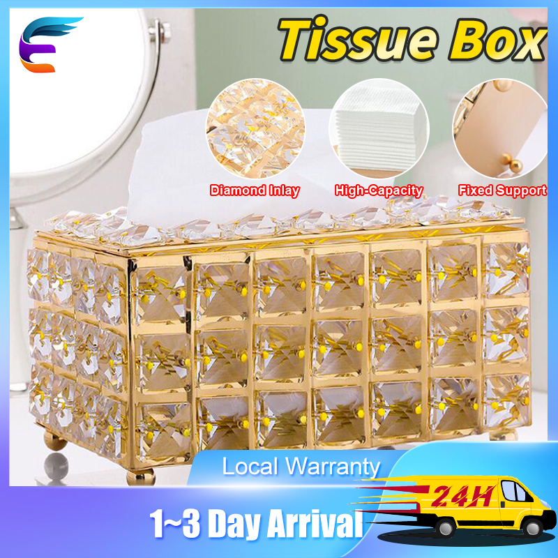 Gold Crystal Tissue Box Kotak Emas Tisu Emas Kotak Tisu Kristal Barang ...