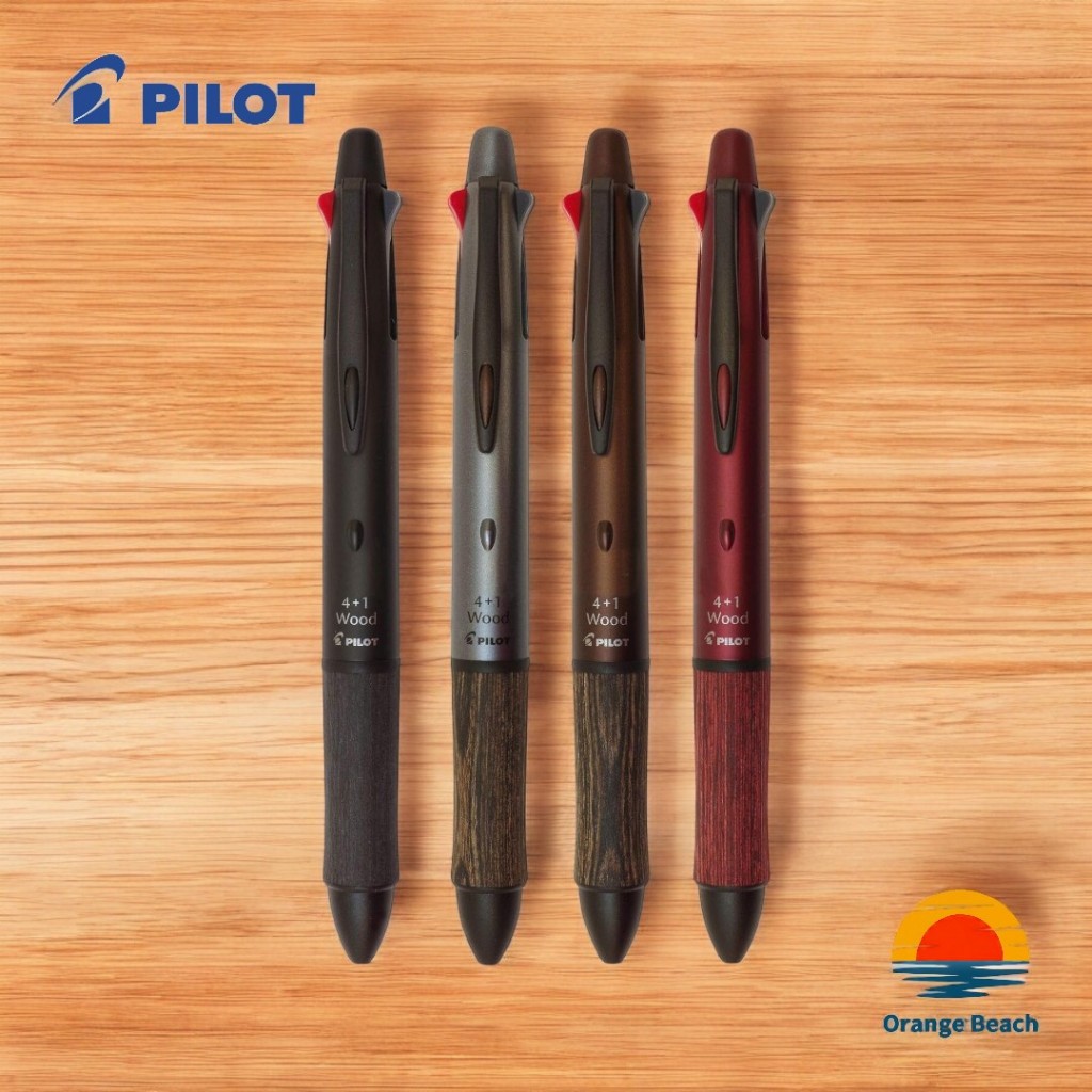 PILOT Four Plus One Wood BKHFW-2SR/4+1 Multi-Pen/Acro Ink/Birch Wood ...