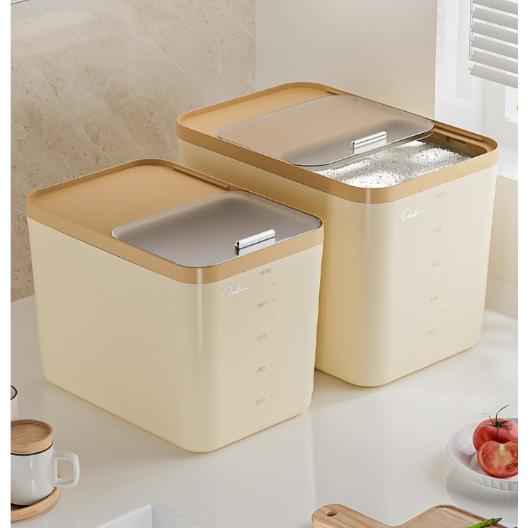 Rice Bucket Food Grade Rice Storage Container Flour Storage Sealed Rice ...