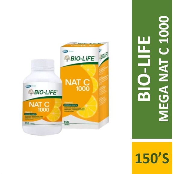 BIO-LIFE MEGA NAT C 1000 TABLETS 150'S ( EXP 05/2025 ) | Shopee Malaysia
