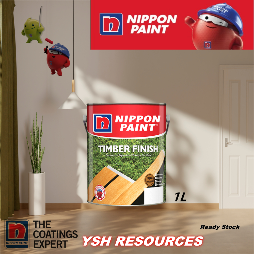 1L Nippon Paint - Timber Finish / Varnish ( Wood & Kayu ) | Shopee Malaysia