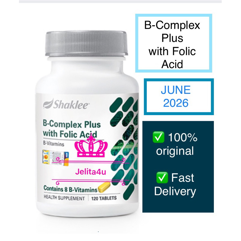 (REPACK) Shaklee B complex with Folic Acid 30 biji (June 2026) | Shopee ...