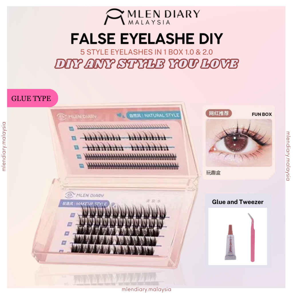 MLEN DIARY Fun Box DIY Eyelash Grafting and Extension | Shopee Malaysia